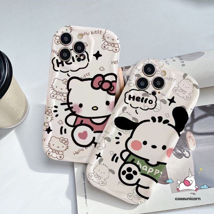 Cute Hello Kitty 3D Wavy Curved Edge Case For Redmi 12C 10 A1 9 12 9A ...