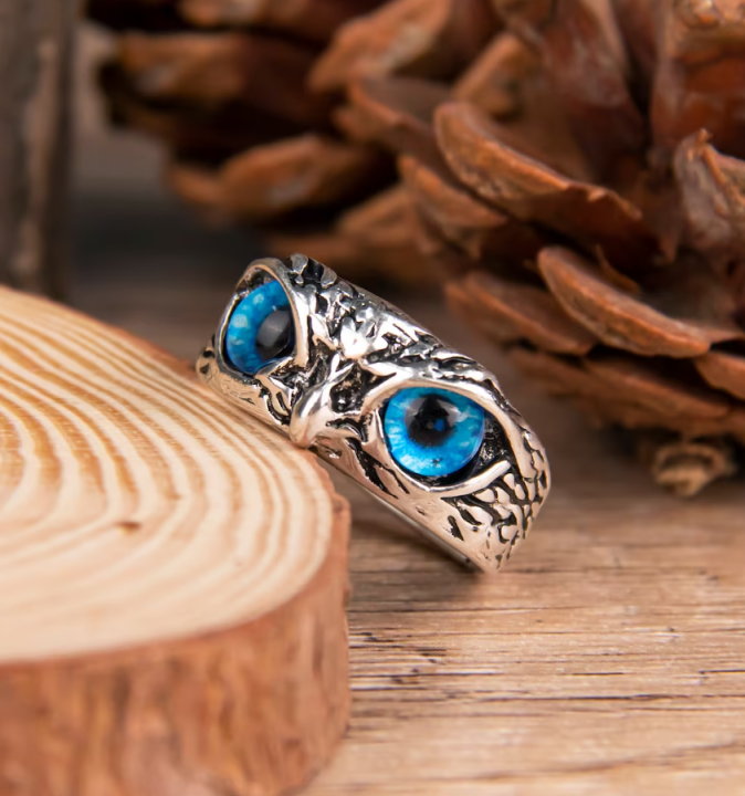 Silver Owl Ring- Stylish Man's Owl Finger Ring - Finger Ring For Men ...