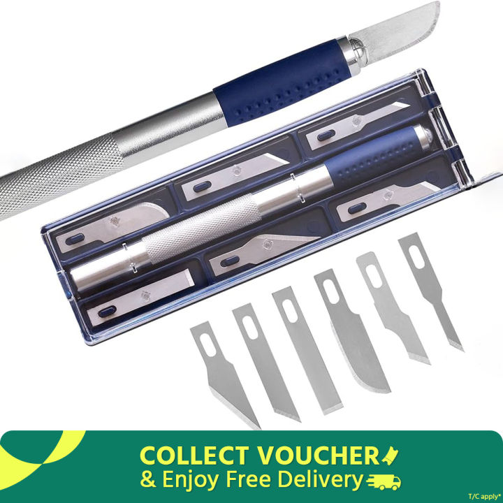 Precision Hobby Knife, Stainless Steel Cutter Craft Knive 7 PCS Set ...