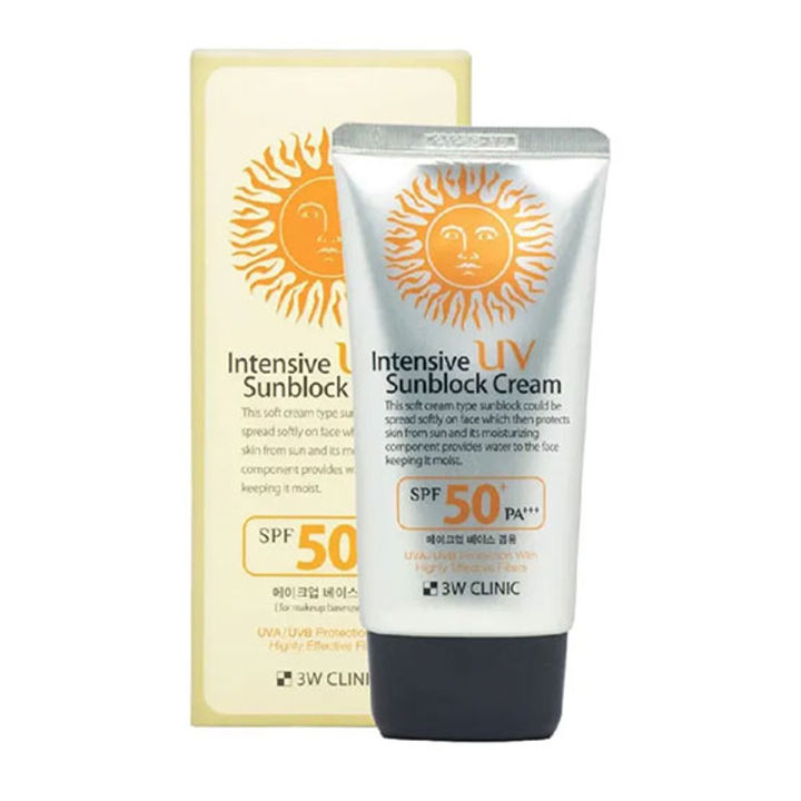 3W CLINIC UV Sunblock Cream SPF50 PA+++ 70ml Refreshing Sunscreen ...