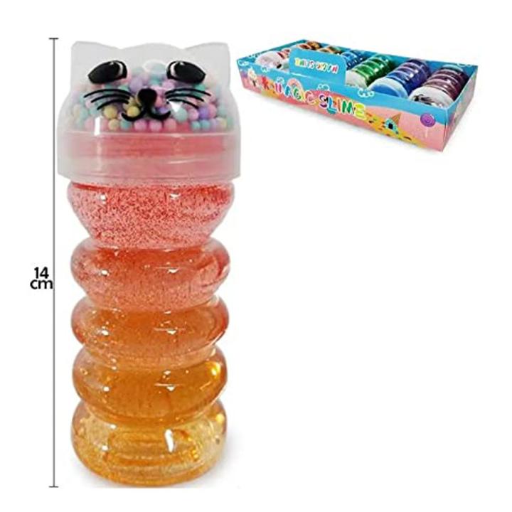 Slime Crystal Mud Pretty Slime in Cute Pusssy Cat Cap Bottle Pack ...