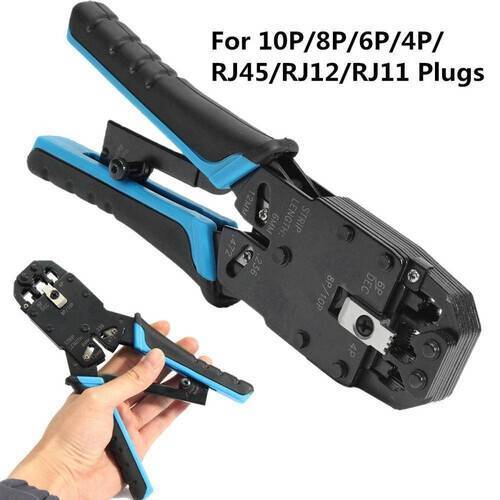 Crimping Plier/DUAL MODULAR CRIMPING TOOls RJ45, RJ11 WITH CABLE CUTTER ...