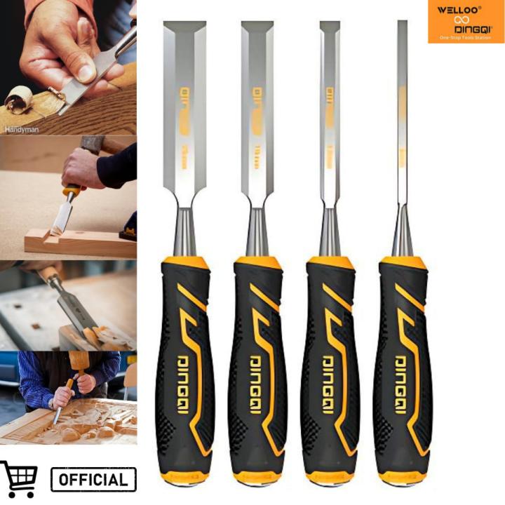 DingQi CRV Double Color Durable Wood 4pcs Chisel Set | Daraz.com.bd