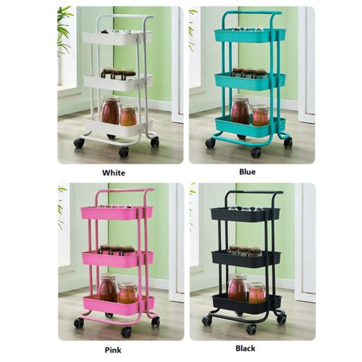 Trolley 3 Tier Multi-function Trolley Storage Trolley - 3 Tier Plastic ...