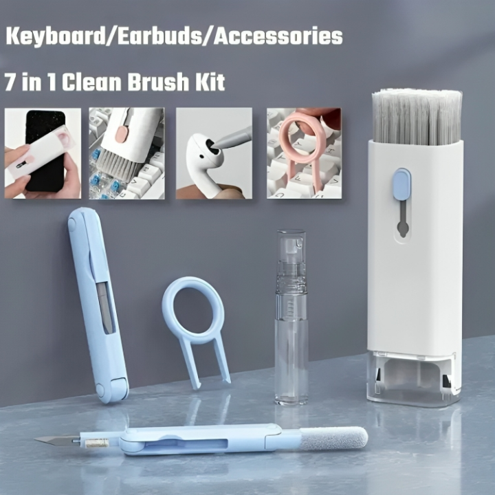7-In-1 Computer Keyboard Cleaner Brush Kit - Includes Earphone Cleaning ...