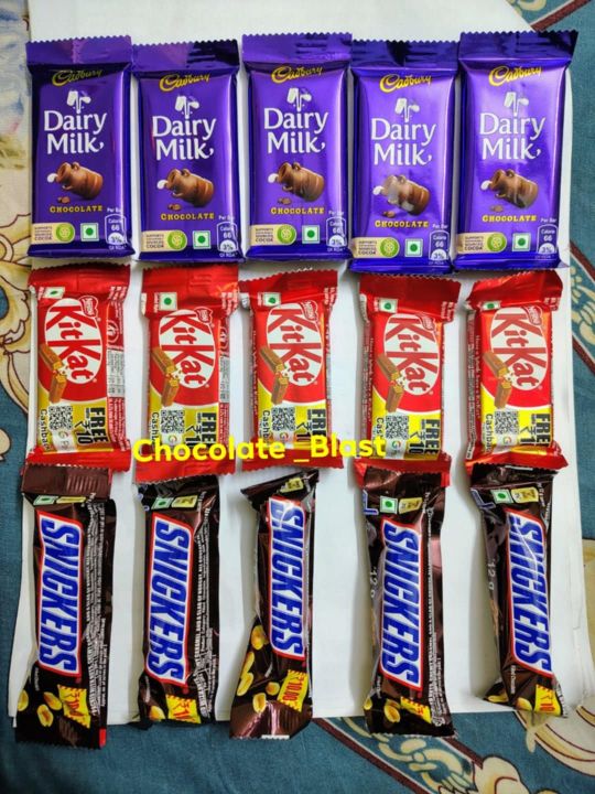 Chocolate combo offer Dairy milk 5pcs snickers 5pcs kitkat 5pcs | Daraz ...