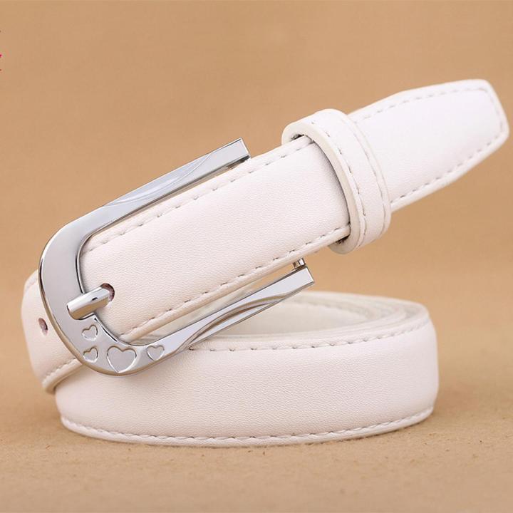 Loldeal Wanita Fesyen Aloi Tali Pinggang Pin Buckle Buatan Kulit Kasual
