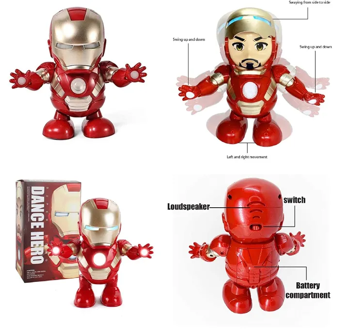 dance robot toys robot toys for kids avengers model reading super play ...