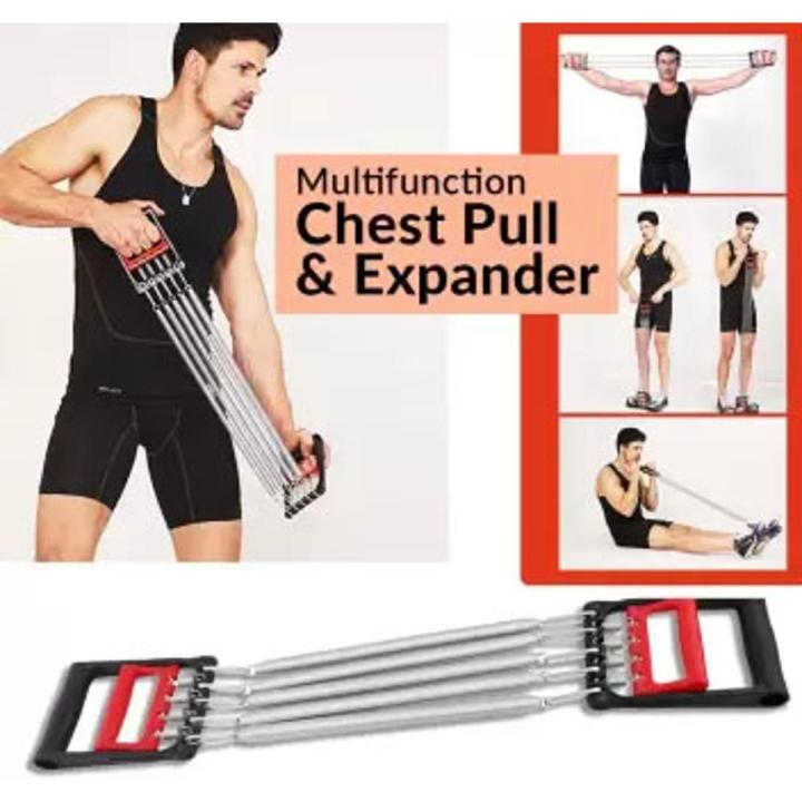 Multi Function Chest Pull Expander 3 in 1 - Black and Red | Daraz.com.bd