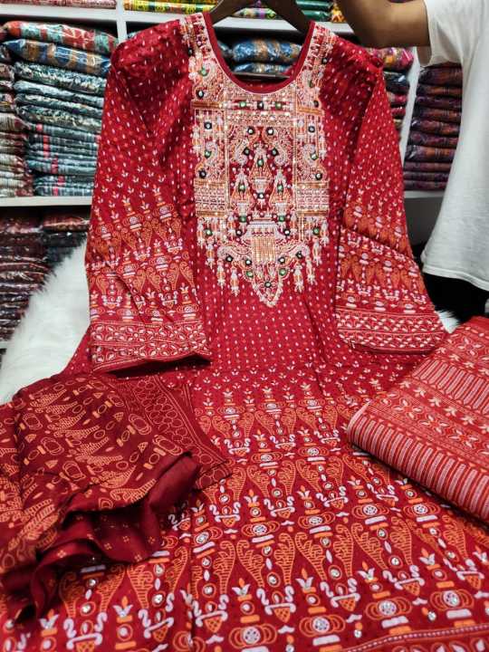 Pure AC Cotton Fabric High Quality Printed Three Piece | Daraz.com.bd