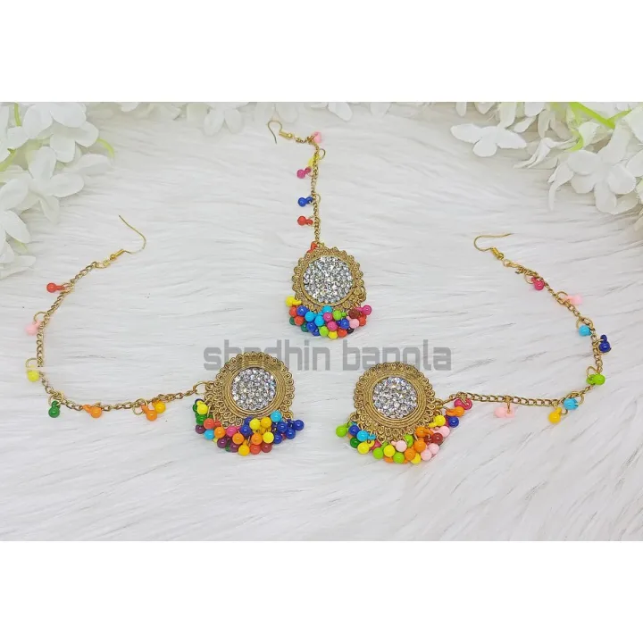 Multi Color Earring & Tikle [ tikka ] For women | Daraz.com.bd