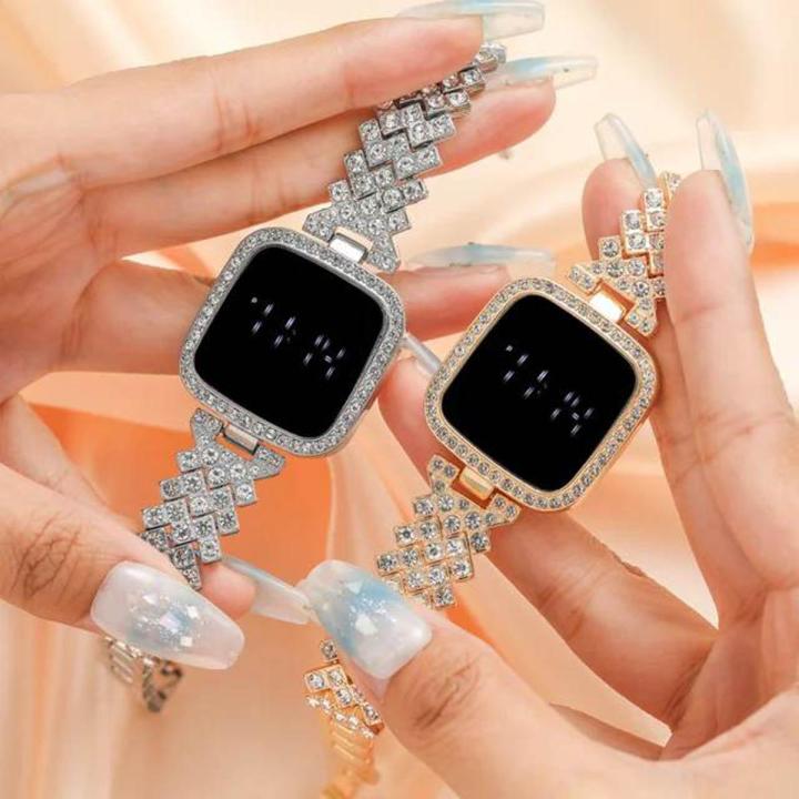 Luxury Stylish Touch Screen Diamond Watch For Girls | Daraz.com.bd