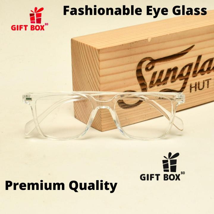 Eye Glass Women Beauty Reading glass Transparent White Frame ...