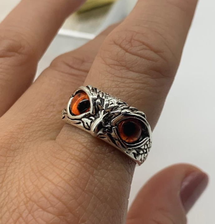 Silver Owl Ring- Stylish Man's Owl Finger Ring - Finger Ring For Men ...