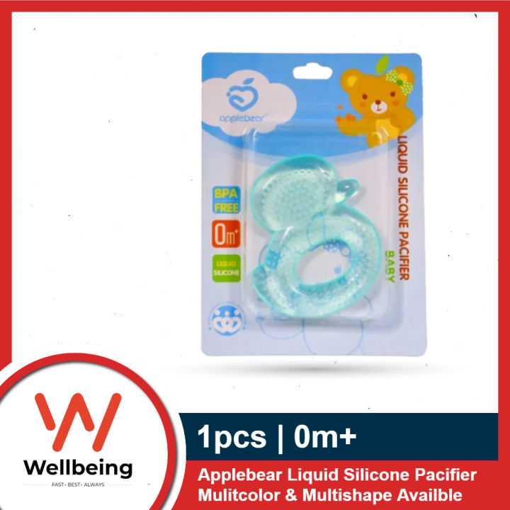 1pcs Applebear Liquid Silicone Pacifier 0m+ Baby - Mulitcolor & Multishape Availble | Daraz.com.bd