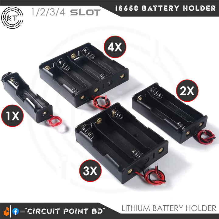 18650 Battery Holder Case 1/2/3/4-Slot or 1/2/3/4 Tank Lithium 3.7v/7 ...