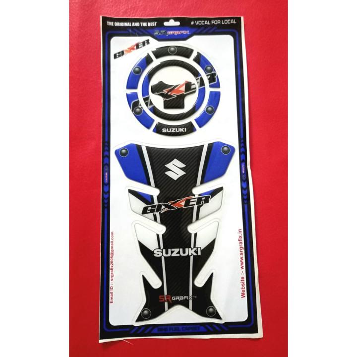 Tank pad Protector Sticker for Gixxer motorcycle. Blue | Daraz.com.bd