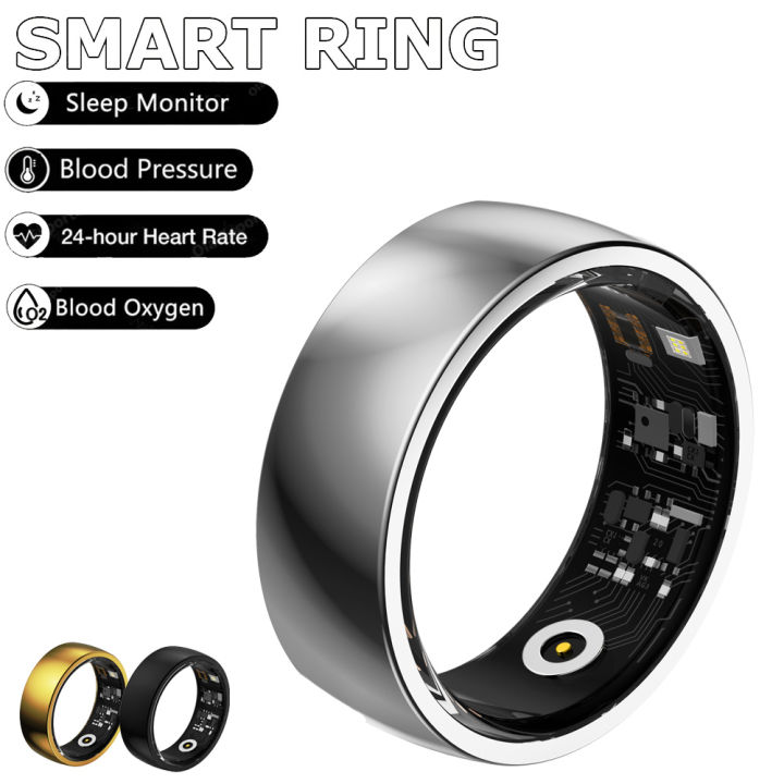 New IP68 Waterproof Smart Ring for Men Women, Health Sleep Monitoring ...