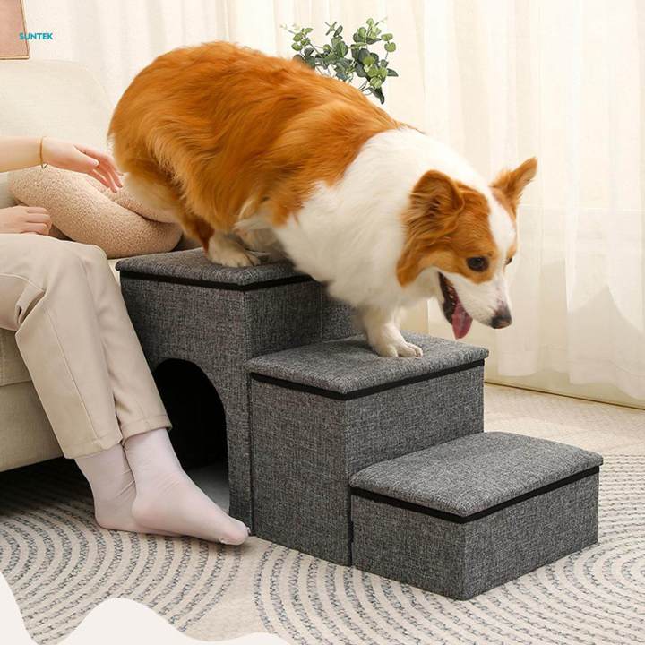 Foldable Pet Stairs Kitten Nest Pet Ramp Bedding Dog Ladder Dog Stairs ...