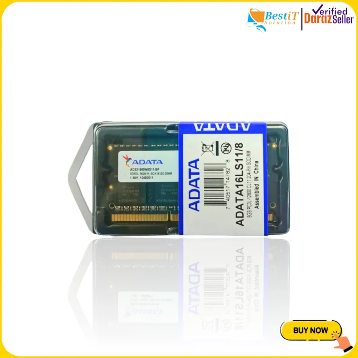 ADATA DDR3L 8GB 1600MHz/ PC3L-12800s Laptop Ram With 2Year Warranty ...