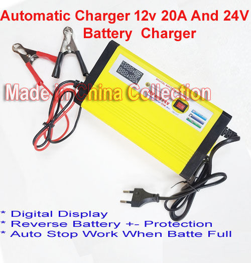 Automatic Battery Charge 12v and 24v 20AH Battery Charger Digital ...