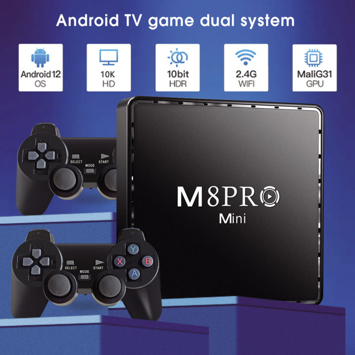M8 Pro Mini Game Box Dual System 64G with 11000 Retro Video Game ...