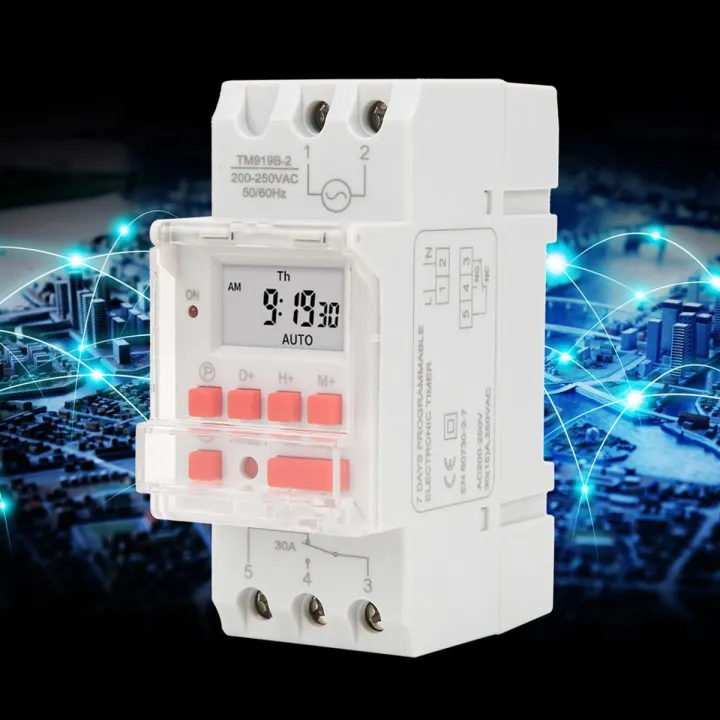 Nax Lcd Timer Switches Tm919B-2 200-250V 30A Lcd 7 Days Programmable Digital | Daraz.com.bd