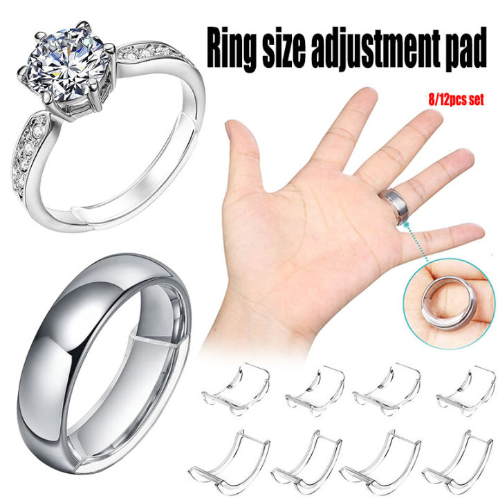 【Trending Now】 8/12pcs Set Ring Size Adjuster Ring Fixed Shrink ...