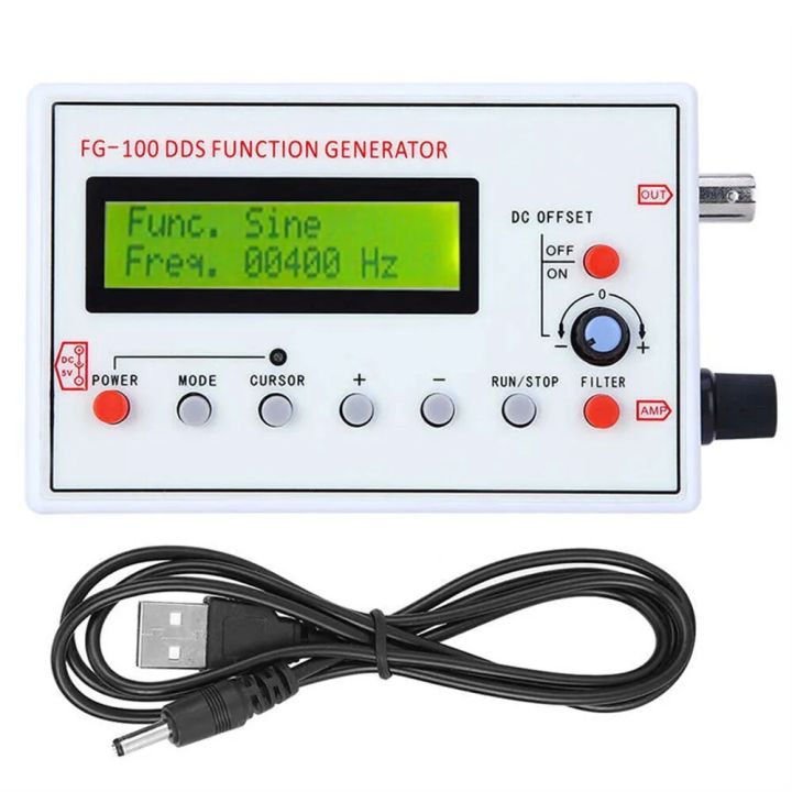 FG-100 DDS Function Signal Generator Frequency Counter 1Hz - 500KHz ...