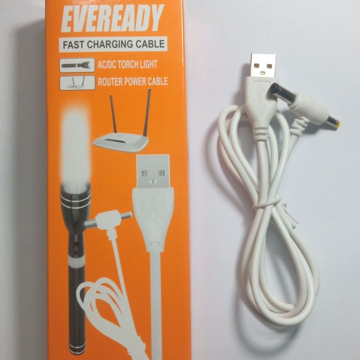 Router power cable usb to 3.5/5.5mm pin/fast charging cable/torch ...