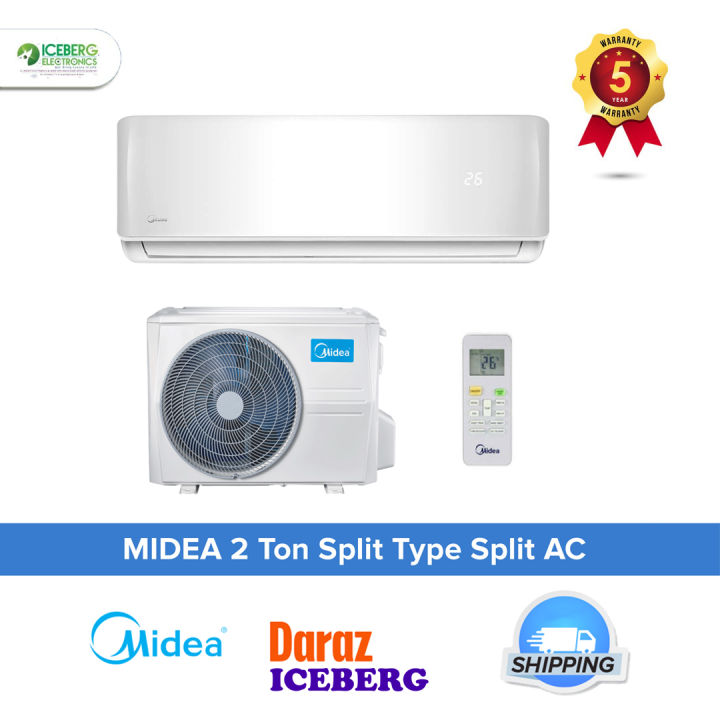 MIDEA 2 ton Split type AC NON INVERTER ( 5 years compressor warranty ...
