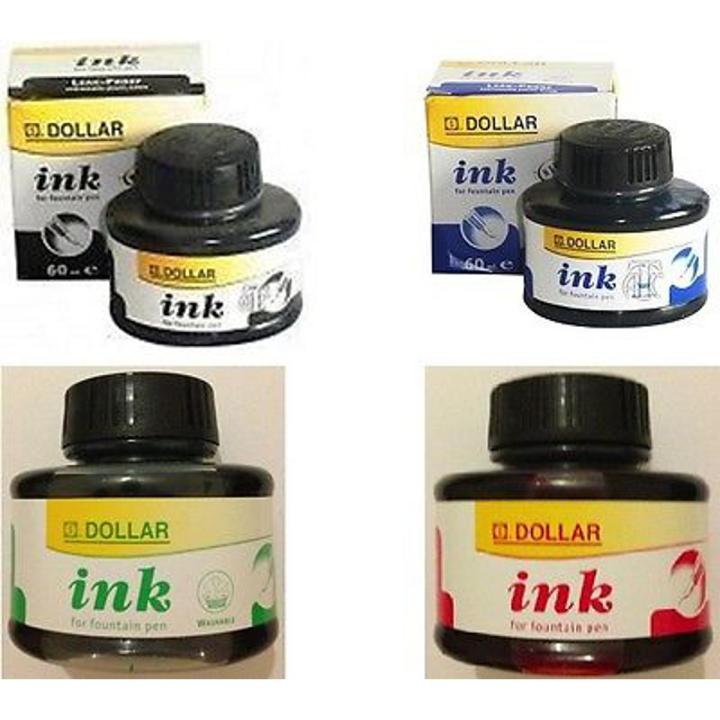 DOLLAR Fountian Pen Ink [ IF PP 60 ] 4colour | Daraz.com.bd