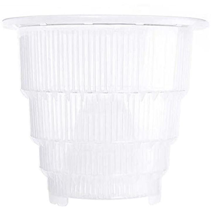 Clear Flower Pot With Breathable Hole Slotted Plastic Planter Container ...
