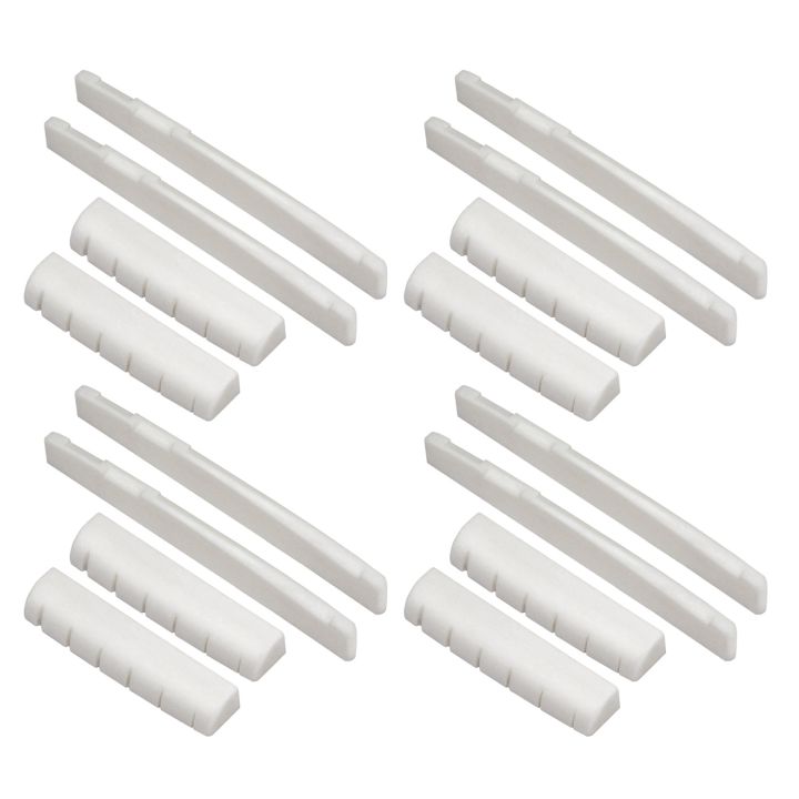 【Upgrade Your Style】 8 Sets 16Pcs Bone Bridge Saddle and Nut Made of ...