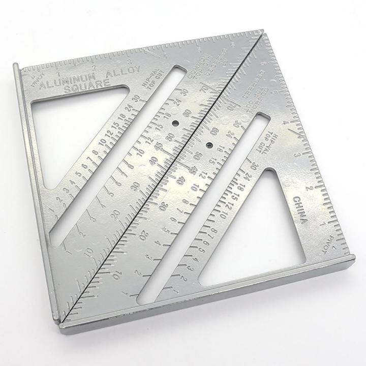 7inch Speed Square Aluminum Alloy Triangle Ruler Squares for Measuring ...