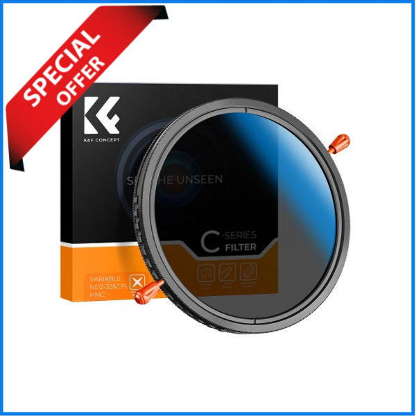 K&F Concept KF01.2598 58mm 2 in 1 ND2-ND32 Variable Neutral Density VND+CPL Filter | Daraz.com.bd