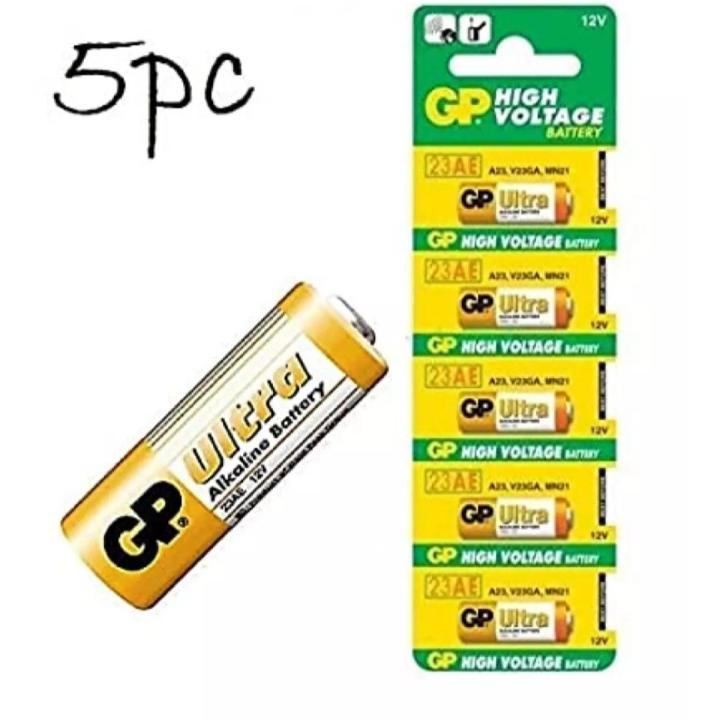 Gp Ultra 23A Pack Of 5 Pieces 12V Alkaline Battery High Voltage Cell ...