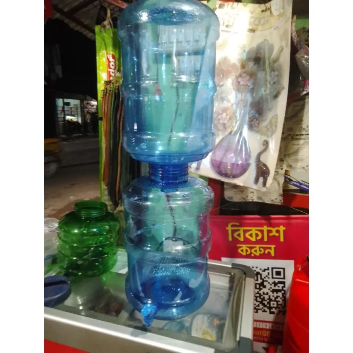 2 piece combo pack of 20 liter water jar with tap full set totally 40 ...