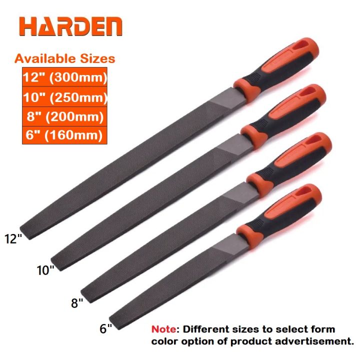 Harden ( 6" / 8" / 10" / 12" ) Professional Flat Bastard Mill File With ...