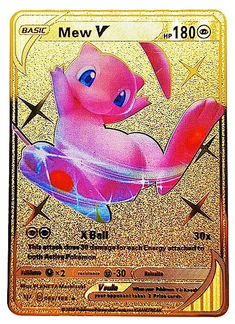 【Lejia】Pokemon Cards Metal Pokemon Letters Mewtwo Charizard Vmax Ex ...
