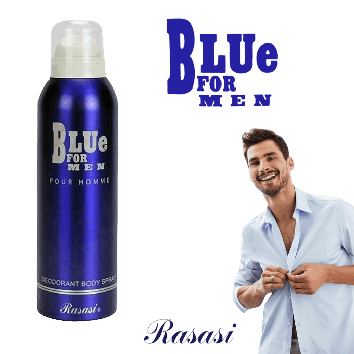 Rasasi Blue Deodorant Body Spray For Men (200ml) | Daraz.com.bd