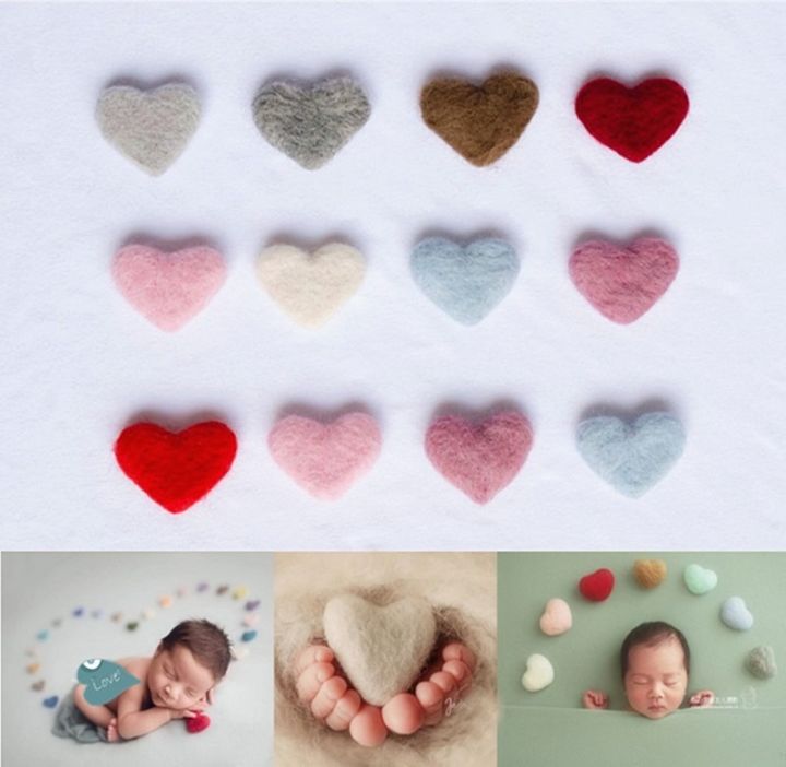 Newborn Photography Props Heart Wool DIY Photography Props Accessories ...