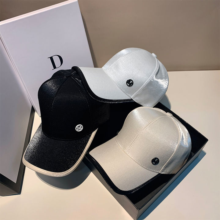 Satin Tide Brand Ladies Baseball Cap Simple Light Luxury Fashion Summer ...