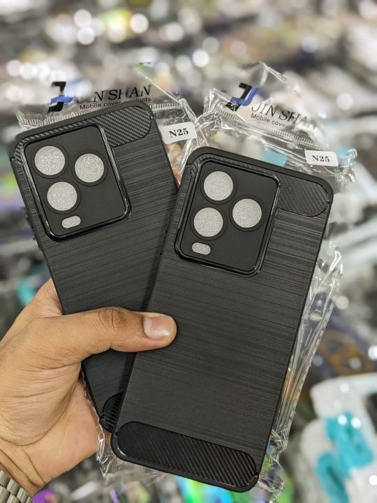 Walton NEXG N25 Back Cover Premium Silicone Soft Case With Carbon Fiber ...