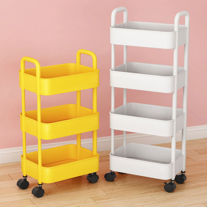 Trolley Storage Kitchen Storage Rack Trolley Floor Multi-Tier Movable ...