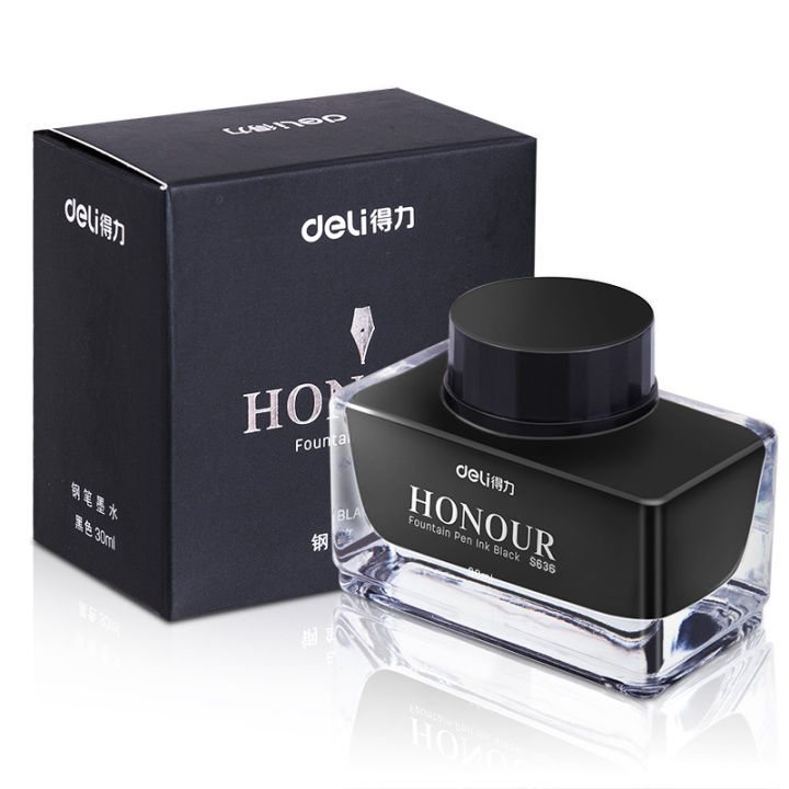 Deli S636 Fountain Pen Ink non carbon dye typ Black ink | Daraz.com.bd