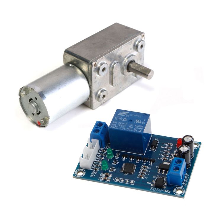 GW370 12V 6Rpm Reversible High Worm Geared Motor & Xh-M203 Full ...