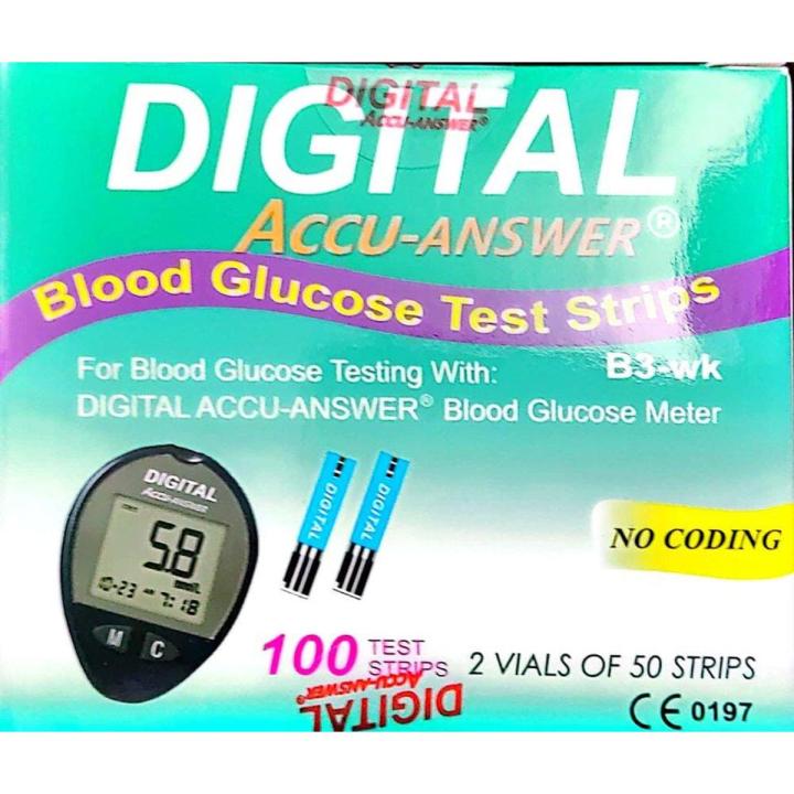 strips of Digital Accu Answer Blood glucose monitor 100pcs | Daraz.com.bd