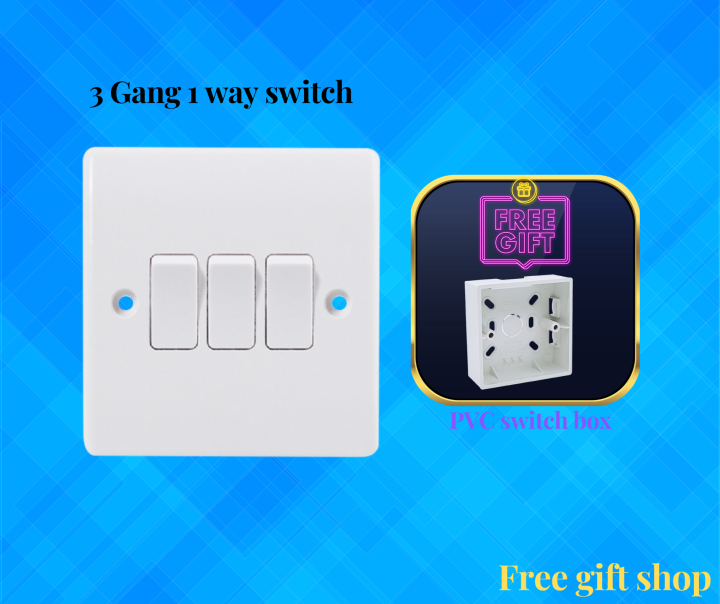 3 gang 1 way switch (Classic-V series) | Daraz.com.bd