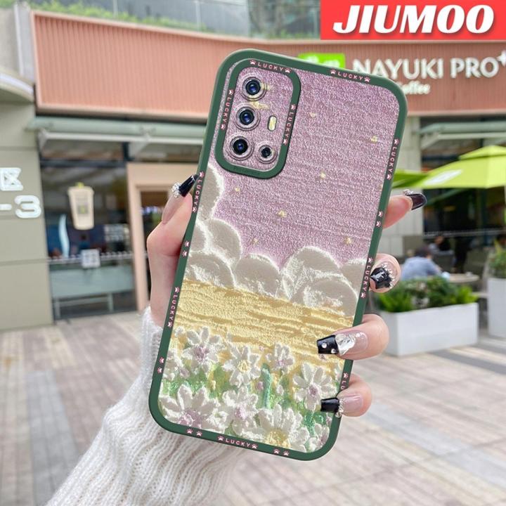 JIUMOO Case For VIVO V19 Neo Case Oil Painting Beautiful Starry Sky ...